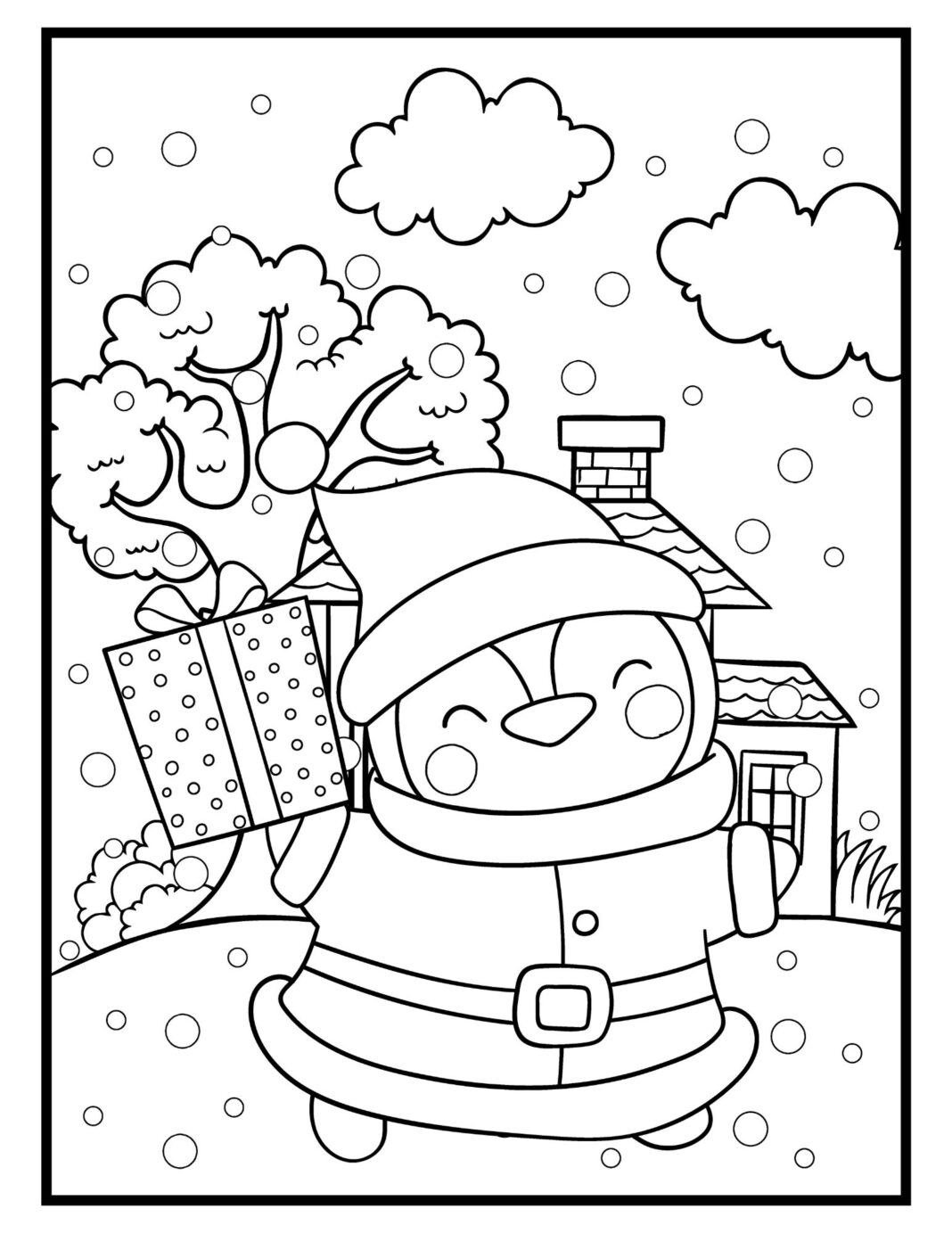 Winter Coloring Pages - Free Printable PDF