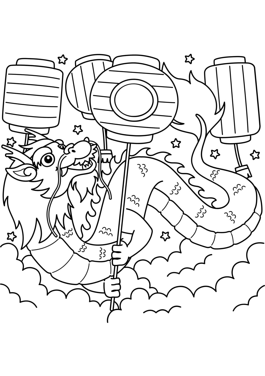 CNY Coloring Pages - Free Chinese New Year Printables