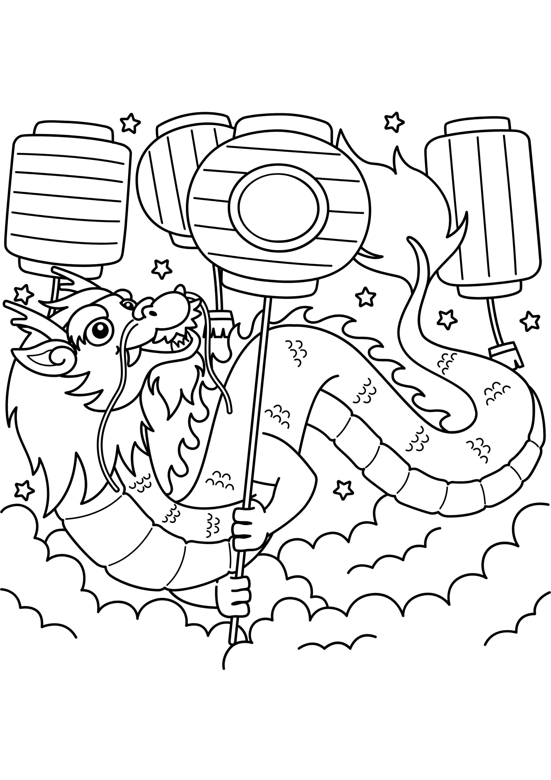 CNY Coloring Pages - Free Chinese New Year Printables