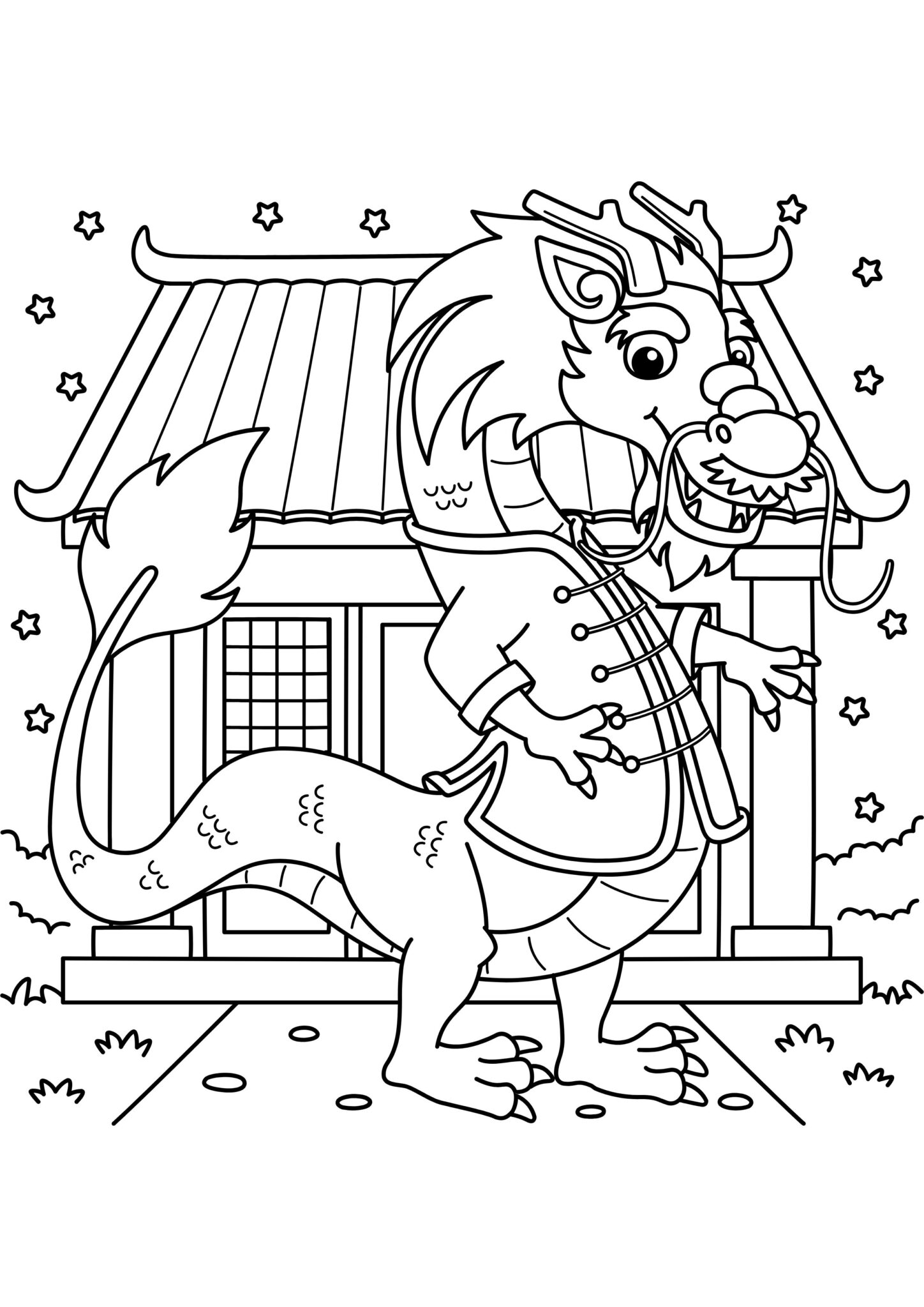 CNY Coloring Pages - Free Chinese New Year Printables