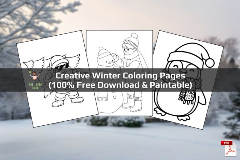 Creative Winter Coloring Pages - Free Printable