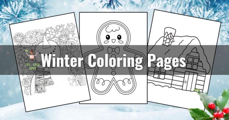 Winter Coloring Pages - Free Printable PDF